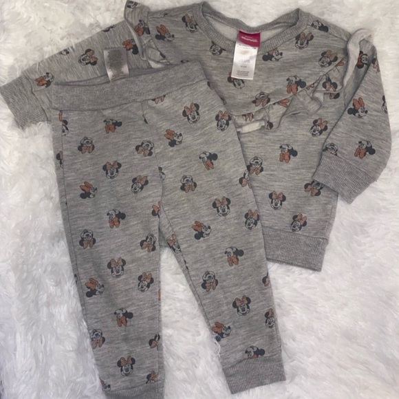 Disney | Matching Sets | Disney Gray Matching Minnie Mouse Jogger Set ...
